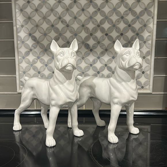 Art | Ceramic Boxer Dog Statue Set | Poshmark